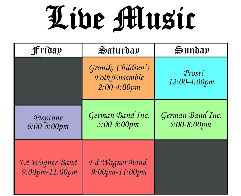 Band Schedule - St. John Oktoberfest